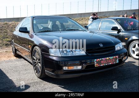 The detail of an old Japanese fifth-generation Toyota Celica rally ...