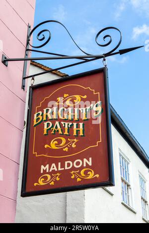 Bright's path sign Maldon Stock Photo - Alamy