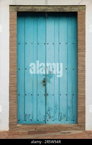 Spanish colonial style door, Carora, Lara State, Venezuela Stock Photo ...