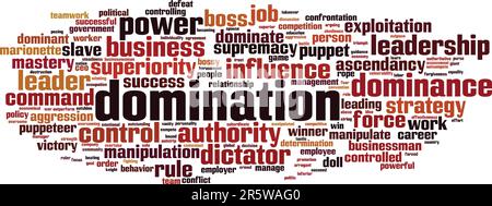 Domination word cloud concept. Collage made of words about domination ...