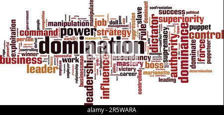 Domination word cloud concept. Collage made of words about domination ...