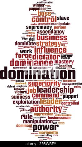 Domination word cloud concept. Collage made of words about domination ...