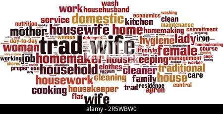 Trad wife word cloud concept. Collage made of words about trad wife ...