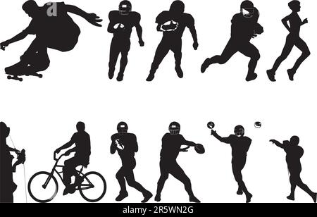 Illustration of Athlete Silouettes - Vector Stock Vector Image & Art ...