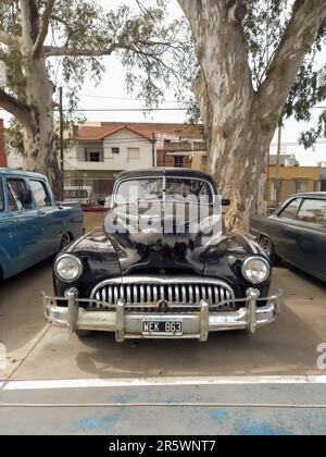 Lanus, Argentina - Sept 25, 2022: Old blue Ford F 100 V8 pickup truck ...