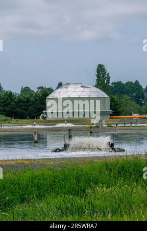 View of the Everett Water Pollution Control Facility is a wastewater ...