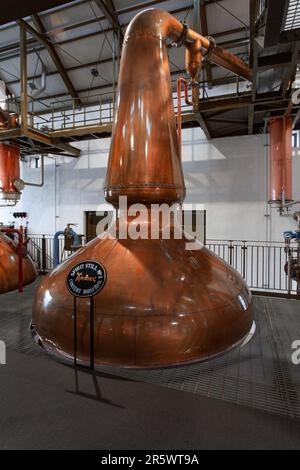 Cooper Stills in the new still room at Ardbeg Distillery, Isle of Islay ...