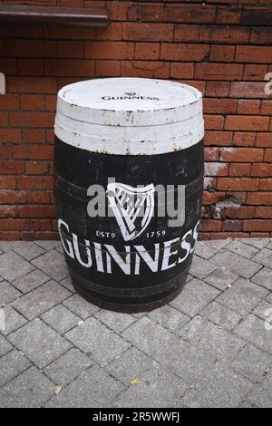 Guinness barrel outside pub in Dublin, Ireland Stock Photo - Alamy
