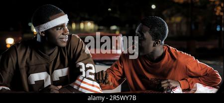 SHOOTING STARS, from left: Caleb McLaughlin, Marquis Mookie Cook, as LeBron James, Sterling ...