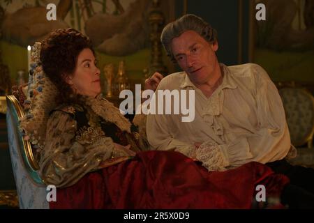 THE GREAT, from left: Belinda Bromilow, Adam Godley, Elle Fanning ...