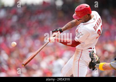 Cincinnati Reds' Will Benson (30) plays during a baseball game against ...