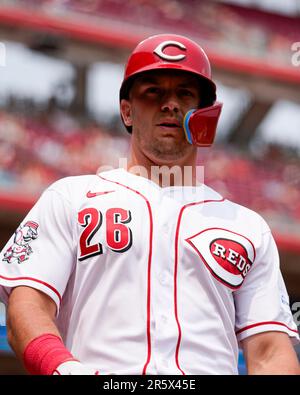 Cincinnati Reds' TJ Hopkins (26) plays during a baseball game against ...