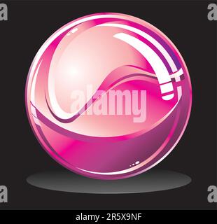 Magenta and purple glossy sphere Stock Vector Image & Art - Alamy