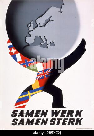 A 1950 poster promoting the European Recovery Plan (usually called The ...