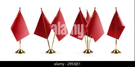Small national flags of the USSR on a white background Stock Photo - Alamy