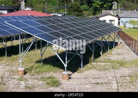 Solar panels in Japan suburb and village in kanuma shi, japan Stock ...