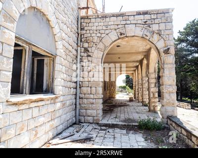 Dilapidated buildings, former administrative building, lost place ...