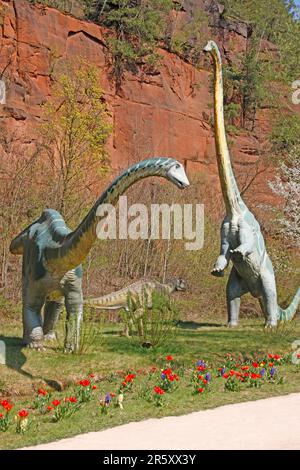 Dinosaur statues, tulip festival, garden show, Kaiserslautern ...