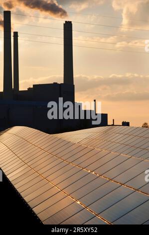 Munich North Solar Park and CHP Plant, Unterfoehring, near Munich ...