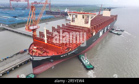 SUZHOU, CHINA - JUNE 6, 2023 - MSC MARIELLA, the world's largest newly ...