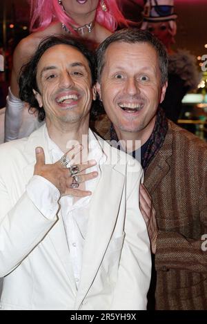 Gay icon and entertainer Bob Downe (Mark Trevorrow, centre) with Paul ...
