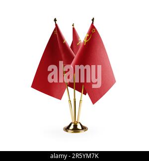 Small national flags of the USSR on a white background Stock Photo - Alamy