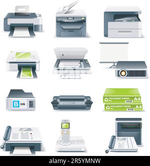 Computer Hardware Icons. PC Components. Vector illustration Stock ...