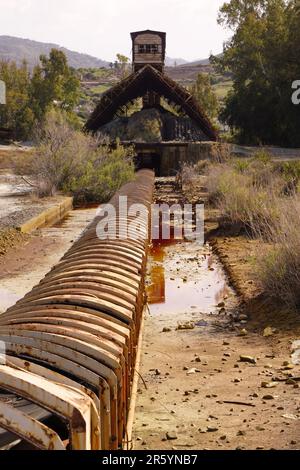 3 April 2023 Nicosia Cyprus. Ancient Copper mine and harbour in Nicosia ...