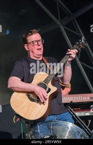 Craig Reid of The Proclaimers performing at Wychwood Festival ...