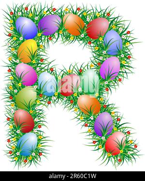 Easter letter with eggs hidden in the grass Stock Vector Image & Art ...