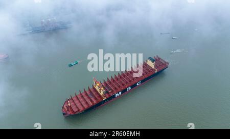 SUZHOU, CHINA - JUNE 6, 2023 - MSC MARIELLA, the world's largest newly ...
