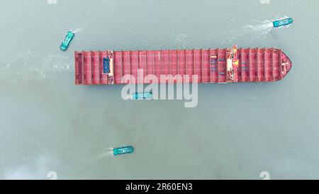 SUZHOU, CHINA - JUNE 6, 2023 - MSC MARIELLA, the world's largest newly ...