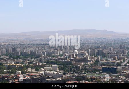 A view of Damascus is seen from the Mount Qassioun, which was opened to ...
