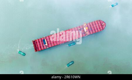 SUZHOU, CHINA - JUNE 6, 2023 - MSC MARIELLA, the world's largest newly ...