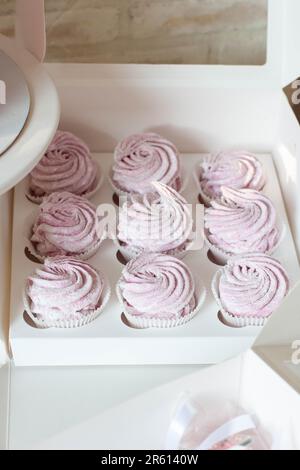 homemade Zephyr in a gift box, a beautiful delicate bouquet of Zephyr ...