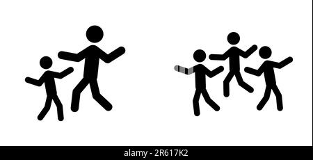 Cartoon dancing couple. Jump, spring, dance and happy stickman people ...