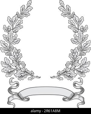 Oak Wreath vector Stock Vector Image & Art - Alamy