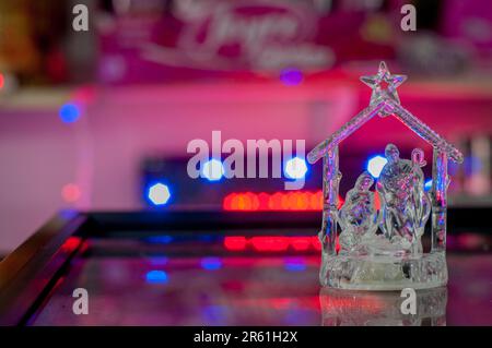 Crystal Nativity Scene - Christmas decoration Stock Photo - Alamy