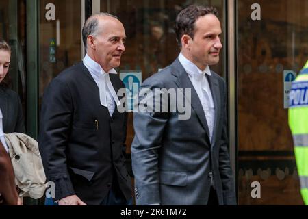 Andrew Green KC at the High Court today during the third day of trial ...