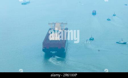 SUZHOU, CHINA - JUNE 6, 2023 - MSC MARIELLA, the world's largest newly ...