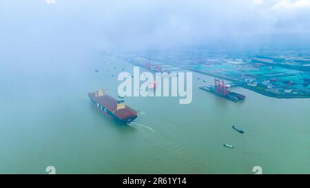 SUZHOU, CHINA - JUNE 6, 2023 - MSC MARIELLA, the world's largest newly ...