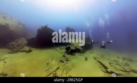 The wreck of the Million Hope near Nabq, Sharm el Sheikh, Egypt Stock ...