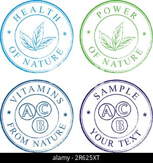 Food supplement stamp Stock Vector Image & Art - Alamy