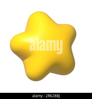 Group icon isolated on 3d yellow round button abstract illustration ...