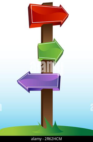 cartoon road sign Stock Vector Image & Art - Alamy