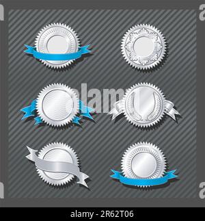 Silver Emblems and Insignia blank templates Stock Vector Image & Art ...