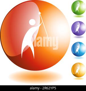 Hunter stick figure set isolated on a white background Stock Vector ...