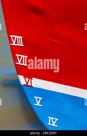 Roman numerals on ship bow Stock Photo - Alamy