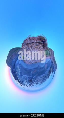 Tiny planet sunset Stock Photo - Alamy