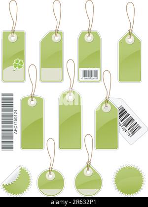 Set of color price tags with barcode Stock Vector Image & Art - Alamy